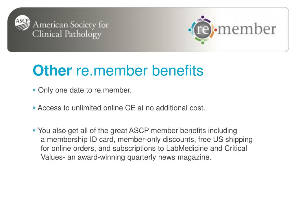 PPT - ASCP Membership Saves time Saves money Eliminates paperwork ...