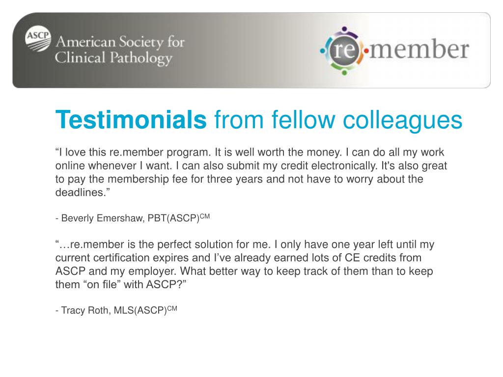 PPT - ASCP Membership Saves time Saves money Eliminates paperwork ...