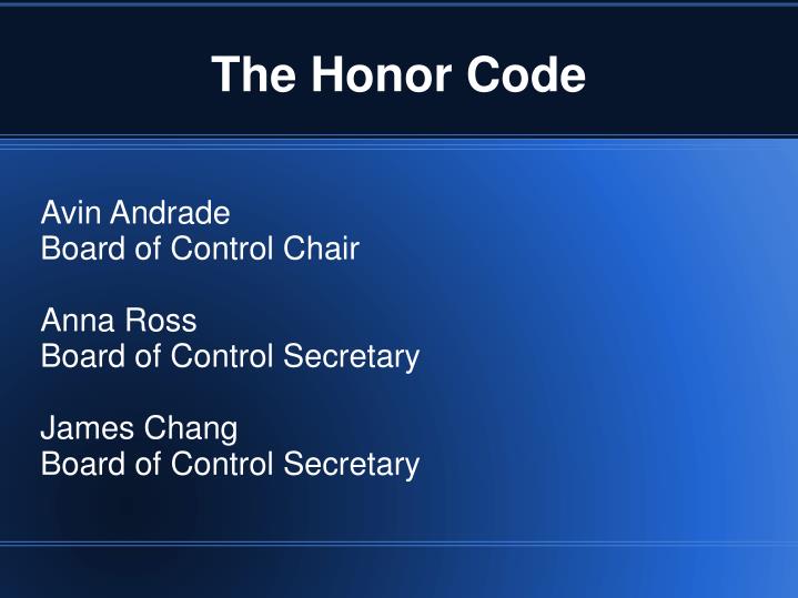 PPT - The Honor Code PowerPoint Presentation, free download - ID:3263066