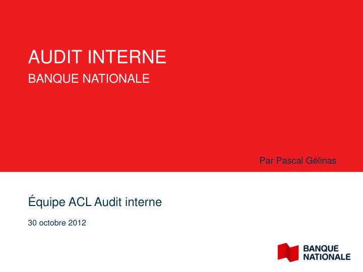 PPT - AUDIT INTERNE PowerPoint Presentation, free download - ID:3263427