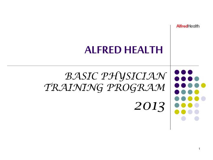 PPT - ALFRED HEALTH PowerPoint Presentation, free download - ID:3263579