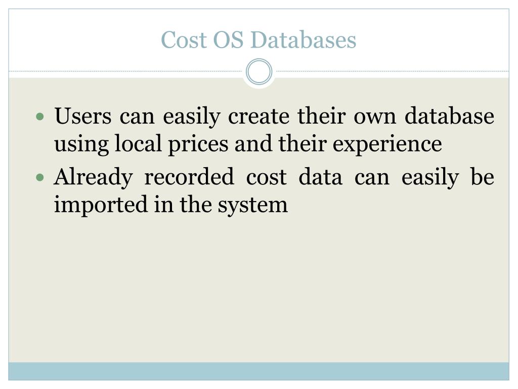PPT - CostOS Estimating 2008 (Oil & Gas Industry) PowerPoint ...