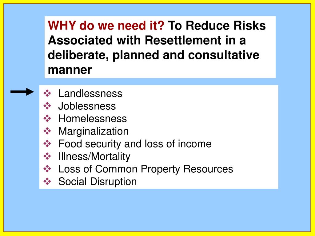PPT - TRAINING MATERIALS FOR LAND ACQUISITION AND RESETTLEMENT PLAN ...