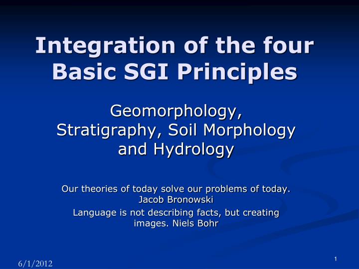 PPT - Integration of the four Basic SGI Principles PowerPoint ...
