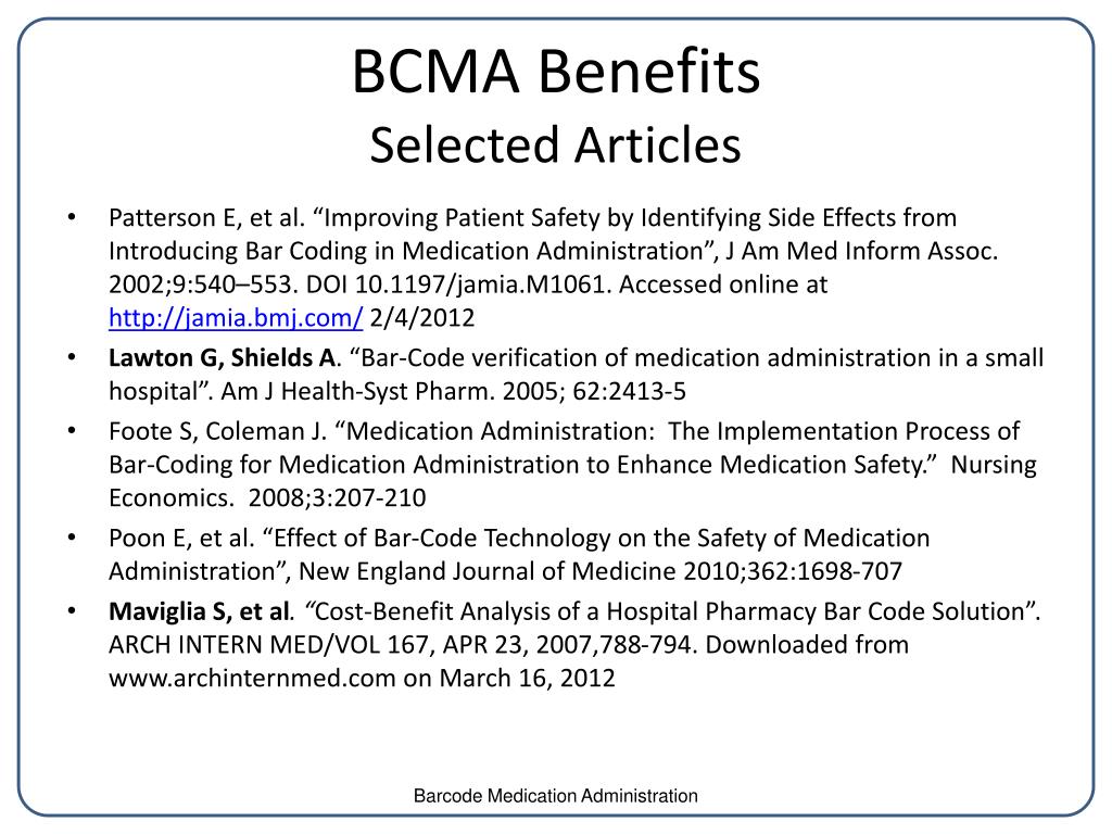 PPT - Review of BCMA Literature as it Applies to Small Rural Hospitals ...