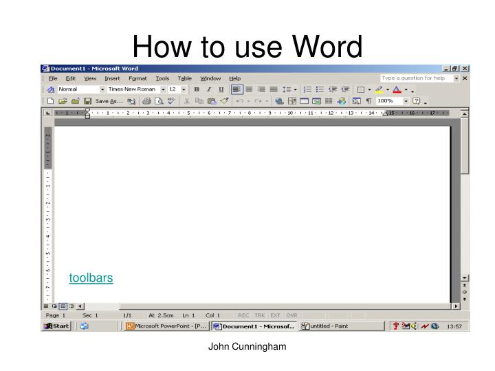 PPT - How to use Word PowerPoint Presentation, free download - ID:3265781