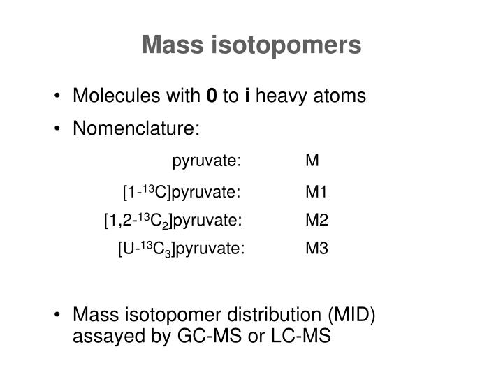 PPT - Mass isotopomers PowerPoint Presentation, free download - ID:3266204