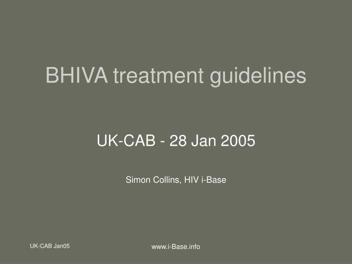 PPT - BHIVA treatment guidelines PowerPoint Presentation, free download ...