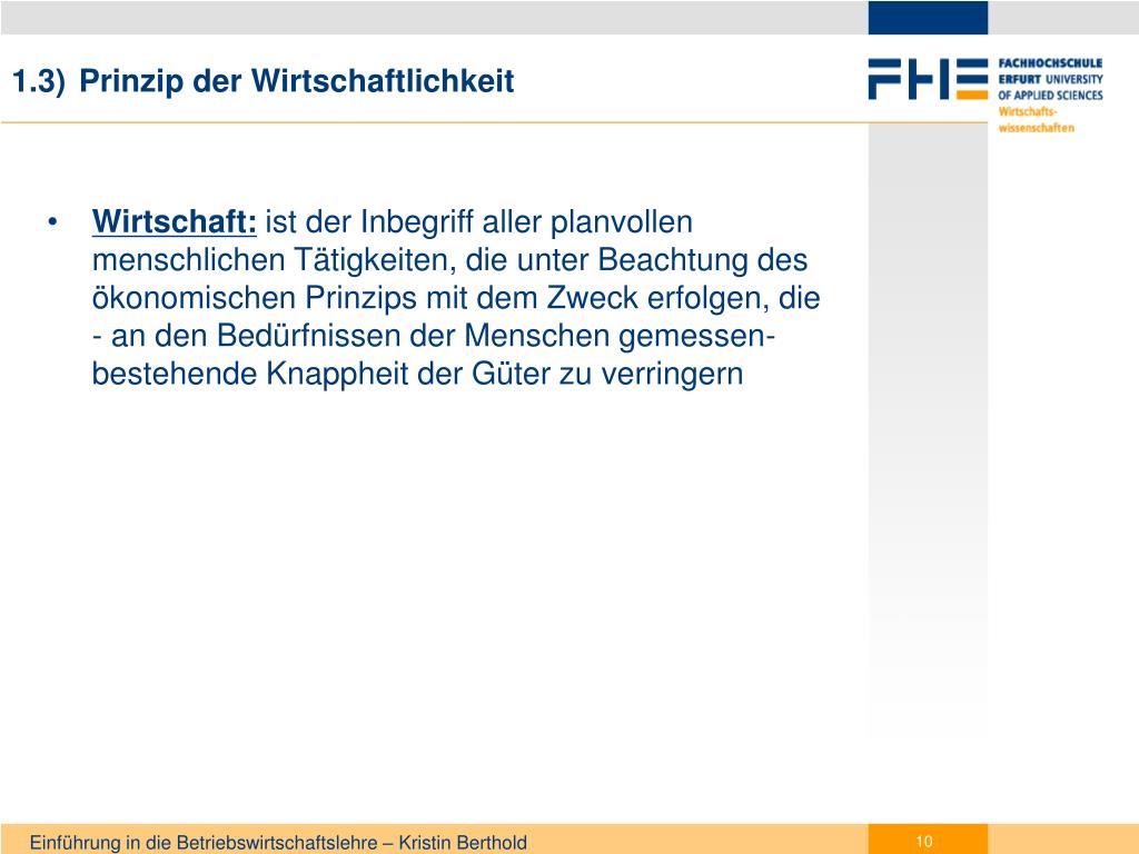 PPT - Kristin Berthold Fachhochschule Erfurt Fakultät Wirtschaft ...