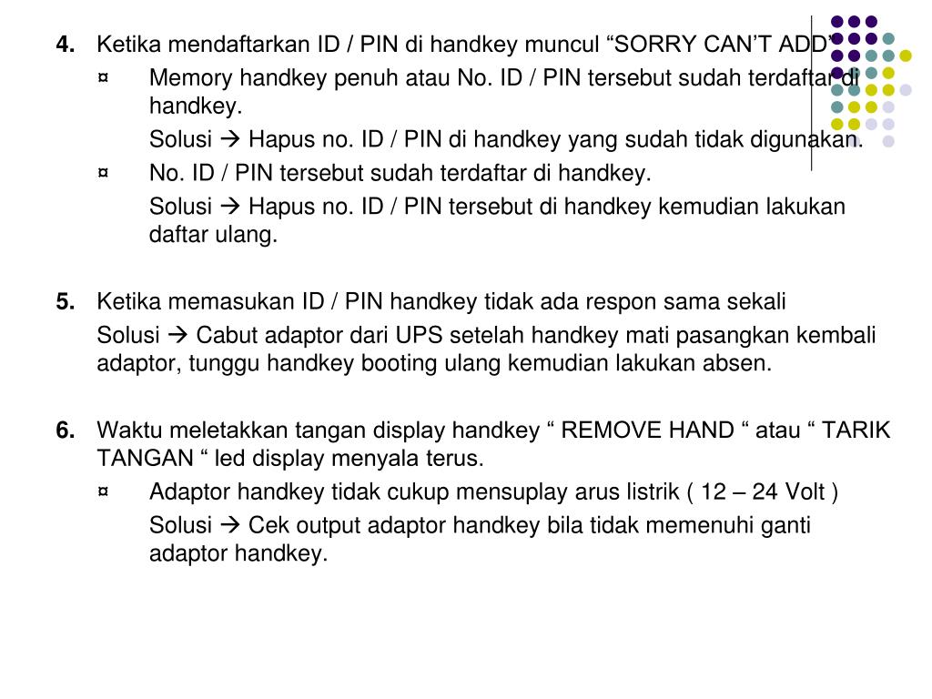 PPT - HANDKEY TROUBLESHOOTING PowerPoint Presentation, free download ...