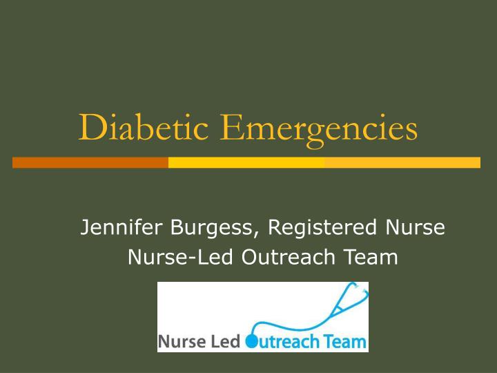 PPT - Diabetic Emergencies PowerPoint Presentation, free download - ID ...