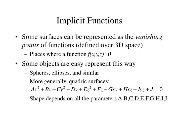 Ppt Implicit Functions Powerpoint Presentation Free Download Id3267513 
