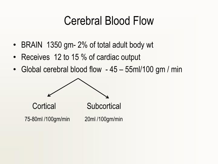 PPT - Cerebral Blood Flow -Regulation -Measurement of CBF & CMR ...