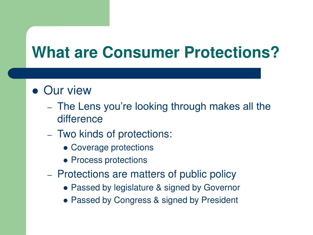 PPT - Understanding Consumer Protections: State and Federal Law in ...