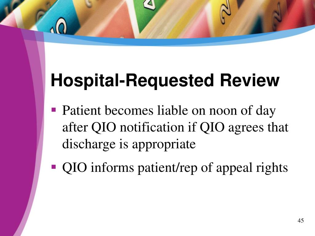 PPT - Notification of Hospital Discharge Appeal Rights Provider and QIO ...