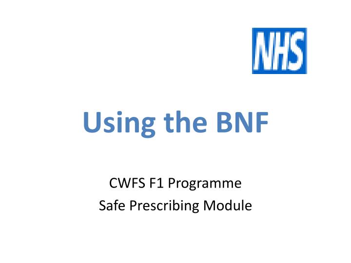 PPT - Using the BNF PowerPoint Presentation, free download - ID:3268622