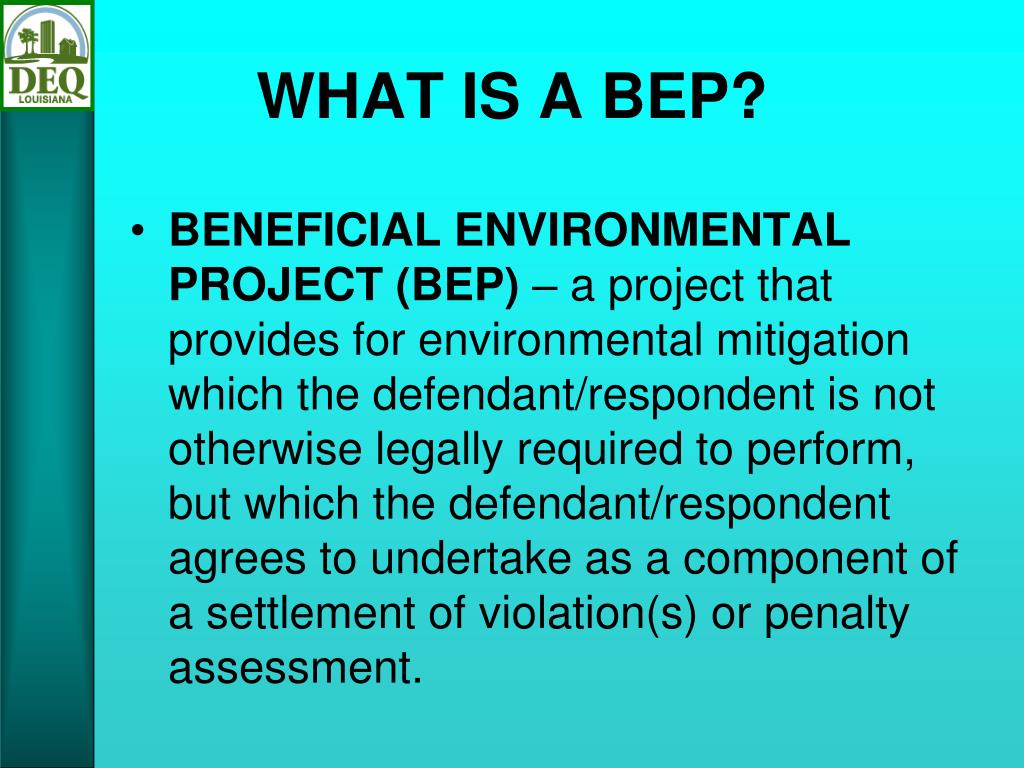 PPT The LDEQ BEP Process PowerPoint Presentation Free Download ID