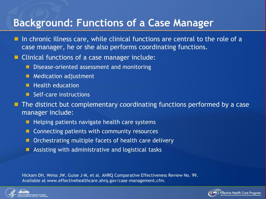 PPT - Evaluating Outpatient Case Management for Chronic Patients ...