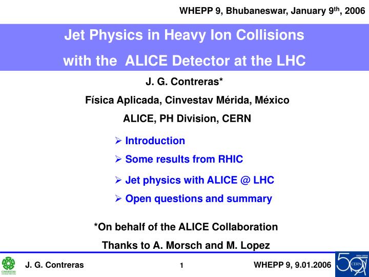 PPT - Jet Physics in Heavy Ion Collisions with the ALICE Detector at ...