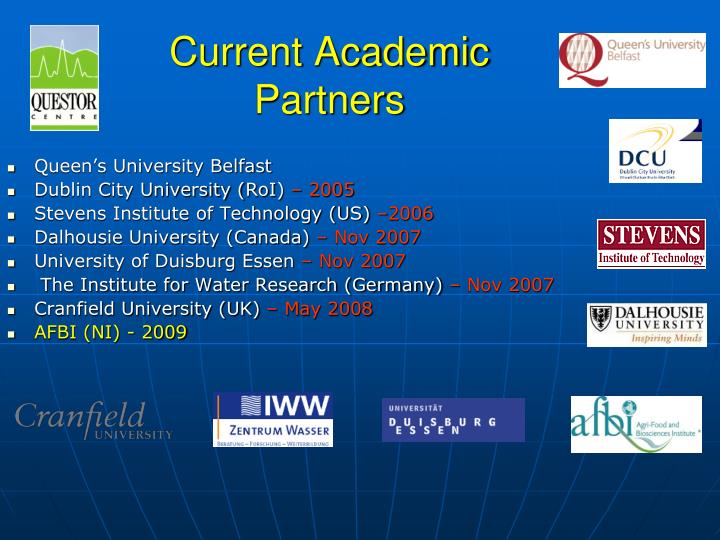 PPT - Current Academic Partners PowerPoint Presentation, free download ...