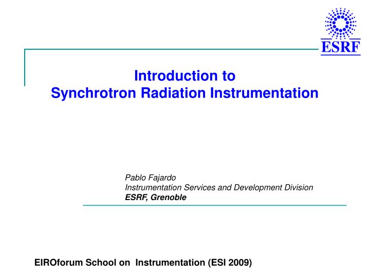 PPT - Introduction to Synchrotron Radiation Instrumentation PowerPoint Presentation - ID:3270147