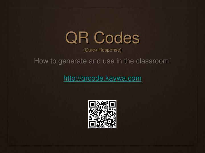 PPT - QR Codes (Quick Response) PowerPoint Presentation, free download ...