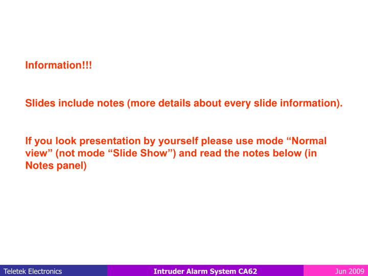 PPT - Information!!! Slides include notes (more details about every ...