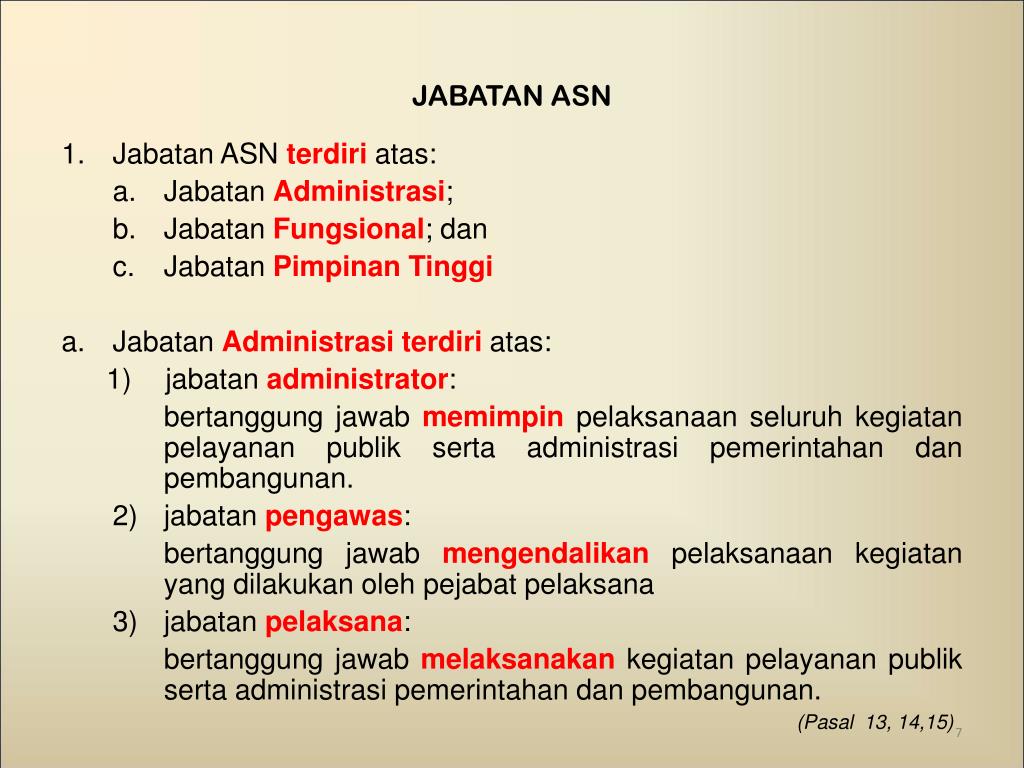 PPT - UNDANG-UNDANG RI NOMOR 5 TAHUN 2014 TENTANG APARATUR SIPIL NEGARA ...