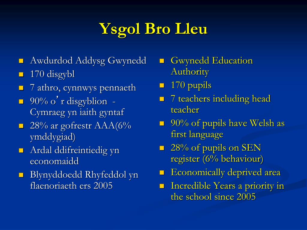 PPT - 7 Blwyddyn Rhyfeddol ym Mro Lleu 7 Incredible Years in Bro Lleu ...