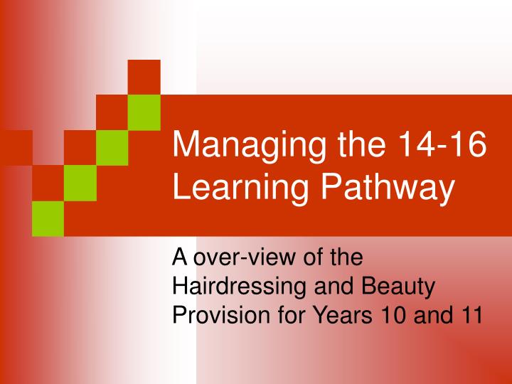 PPT - Managing the 14-16 Learning Pathway PowerPoint Presentation, free ...