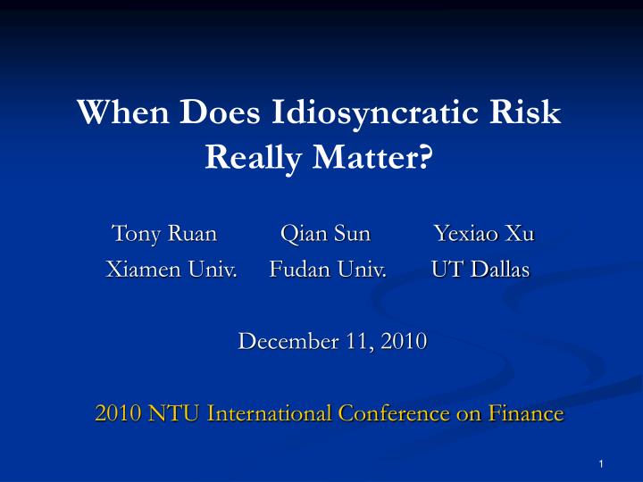 PPT - Tony Ruan Qian Sun Yexiao Xu PowerPoint Presentation, free ...