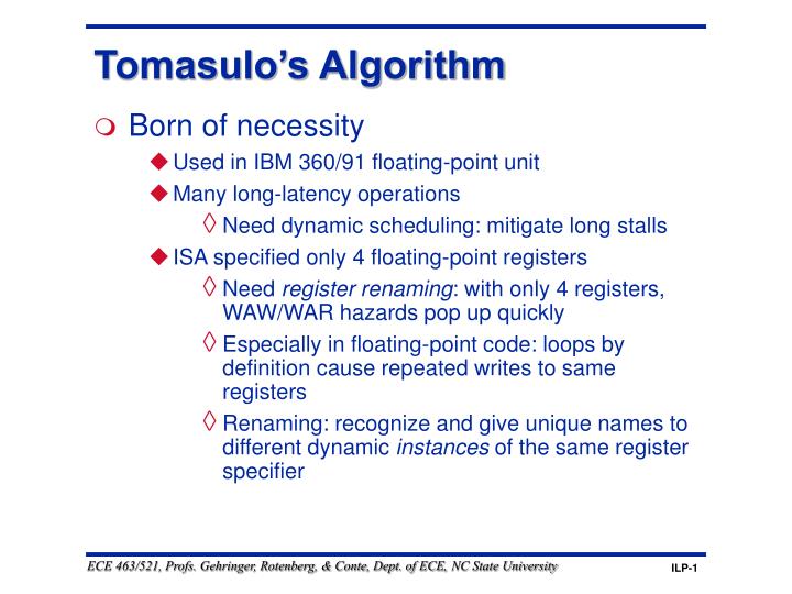 PPT - Tomasulo’s Algorithm PowerPoint Presentation, free download - ID:3271405