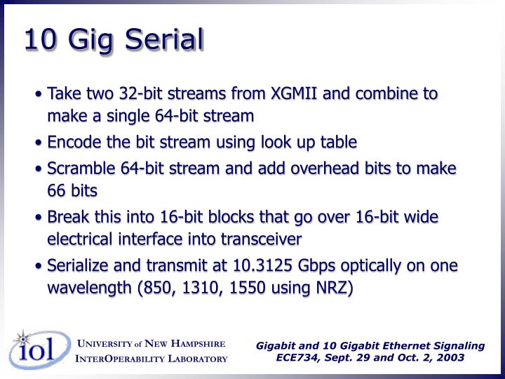 PPT - Gigabit Ethernet and 10 Gigabit Ethernet signaling PowerPoint ...