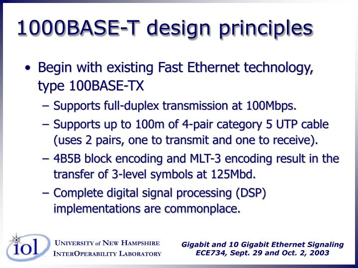 PPT - Gigabit Ethernet and 10 Gigabit Ethernet signaling PowerPoint ...