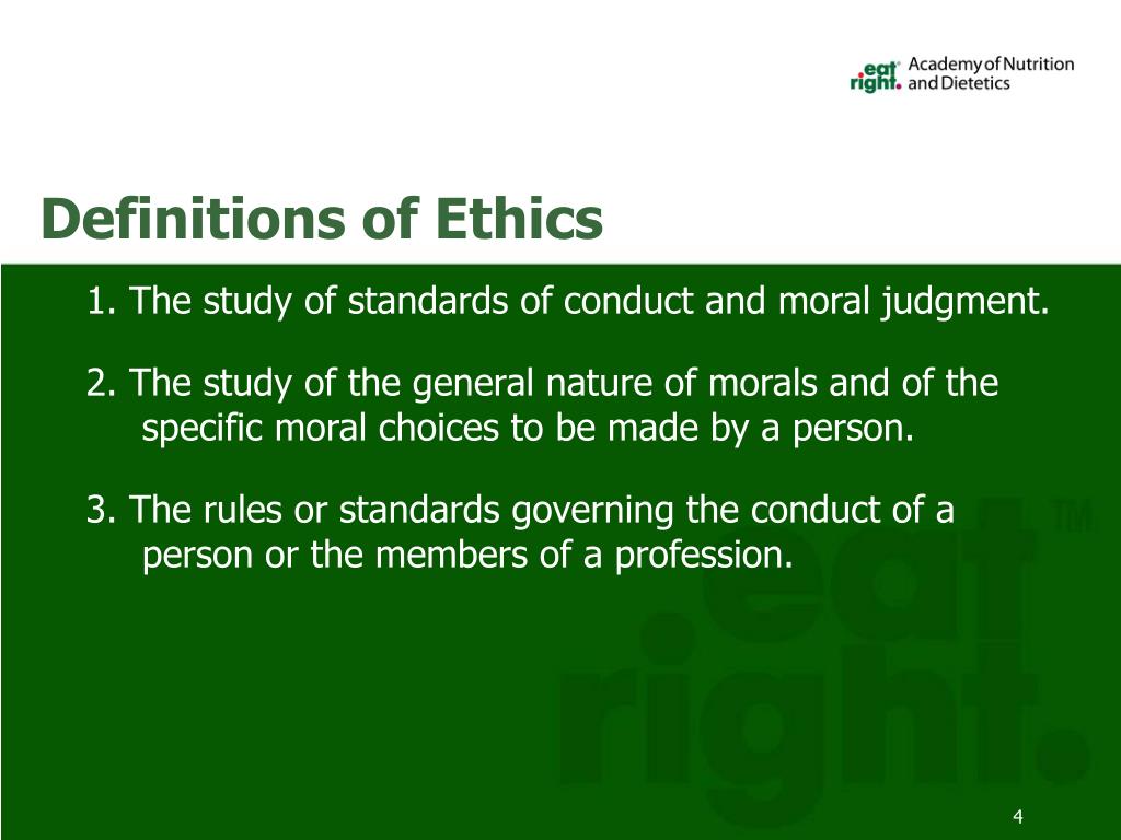 PPT - Code of Ethics for the Profession of Dietetics Patricia M ...