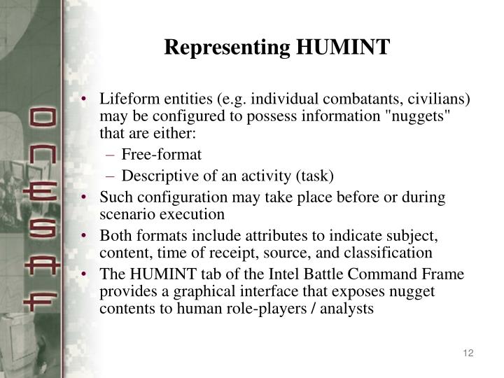 PPT - Continuous Entity Behaviors (CEB) and Human Intelligence (HUMINT ...