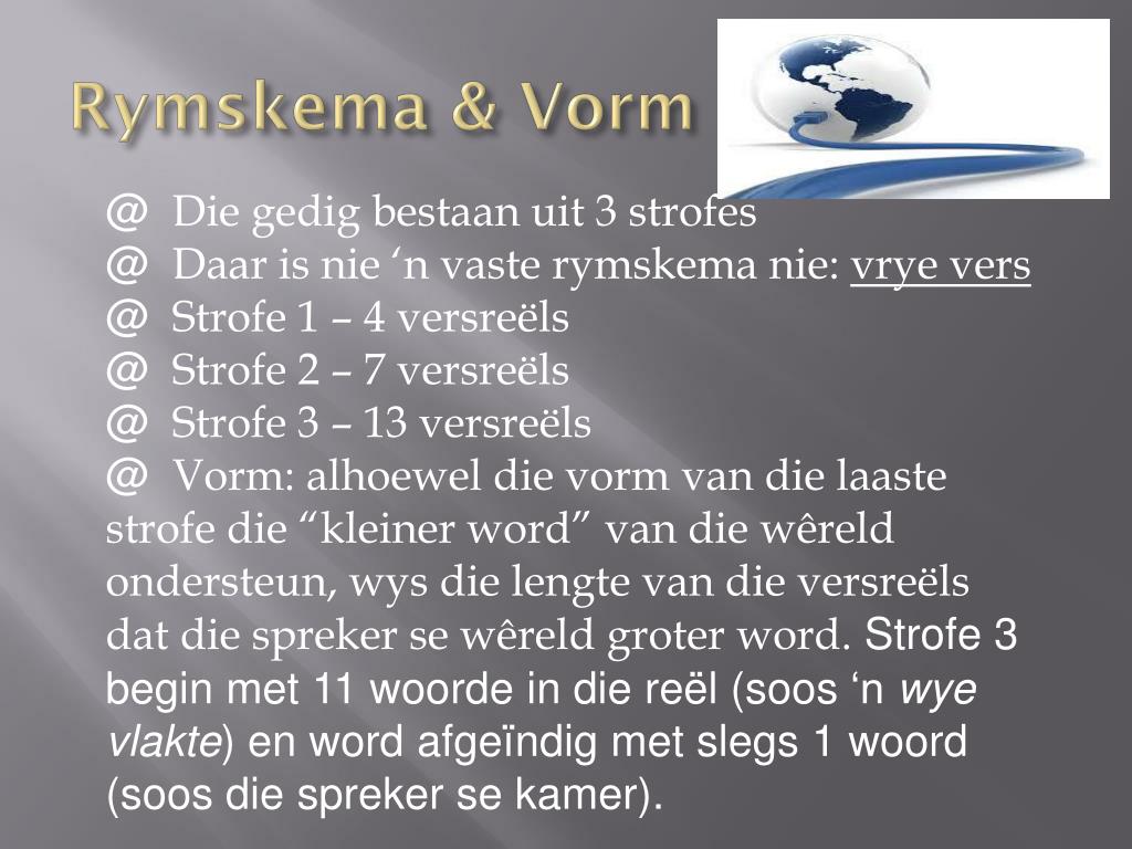 PPT - Die wêreld het so klein geword PowerPoint Presentation, free ...