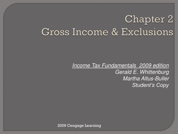PPT - Chapter 2 Gross Income & Exclusions PowerPoint Presentation, free ...