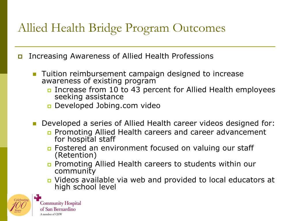 PPT - Community Hospital of San Bernardino Allied Healthcare Workforce ...