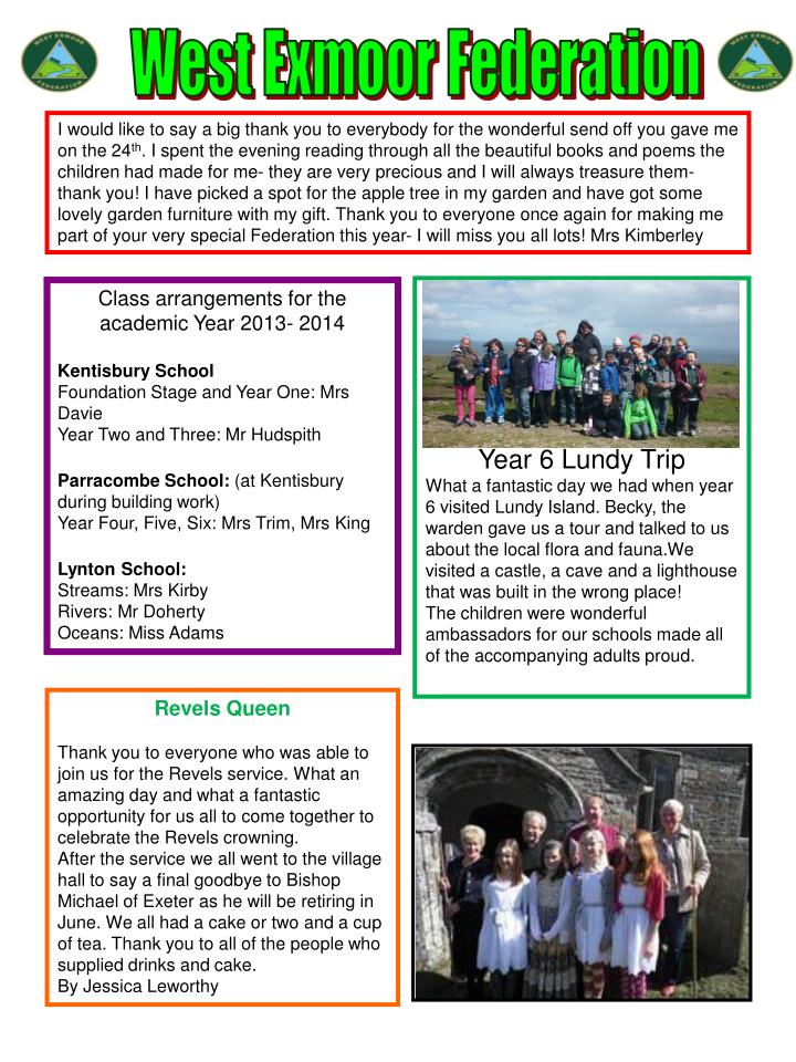 PPT - Class arrangements for the academic Year 2013- 2014 Kentisbury ...