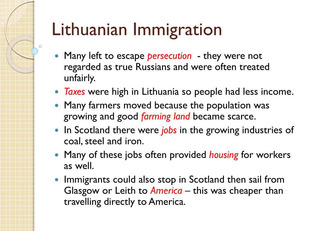 PPT - Immigration to Scotland 1830s-1939 PowerPoint Presentation, free ...