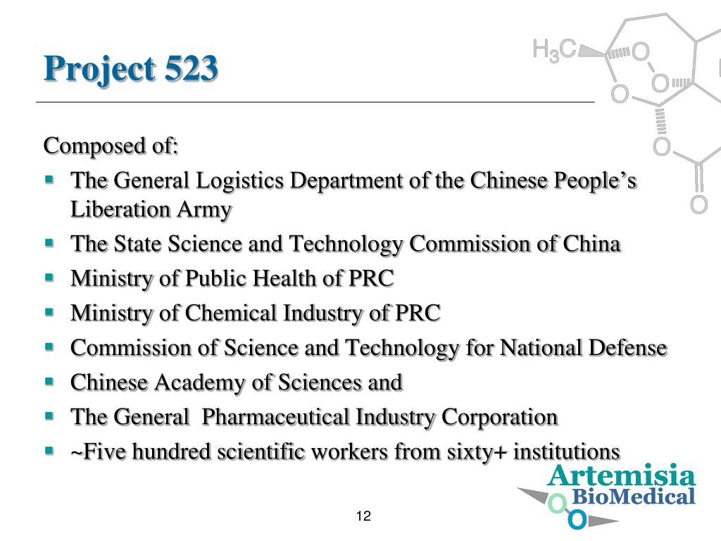 PPT - Artemisia BioMedical , Inc The Discovery of Artemisinin ...