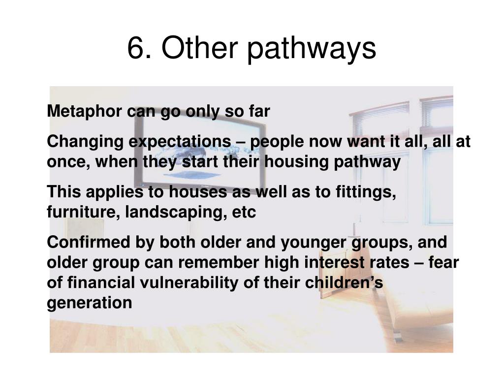 PPT - Housing Pathways as Highways, Country Lanes and Culs-de-sac ...