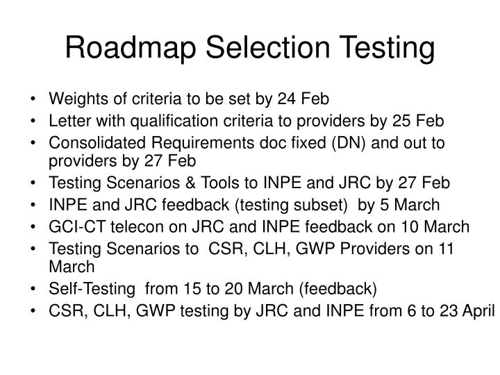 PPT - Roadmap Selection Testing PowerPoint Presentation, free download ...