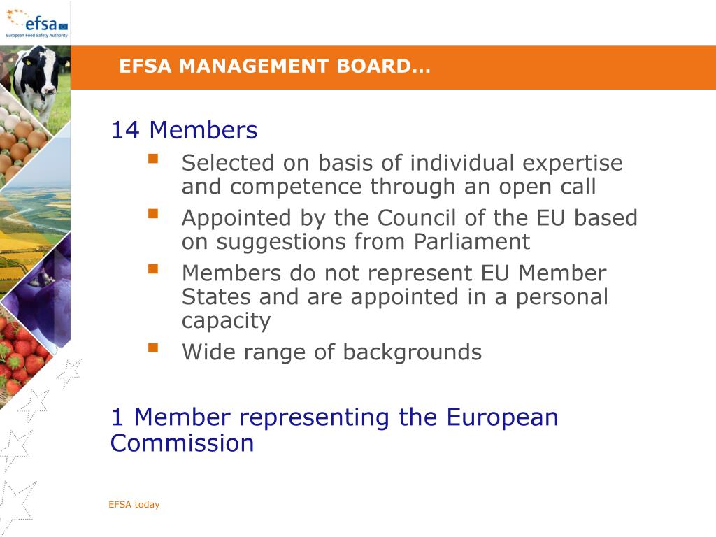 PPT - To contribute to ensuring Europe’s food is safe, EFSA is ...