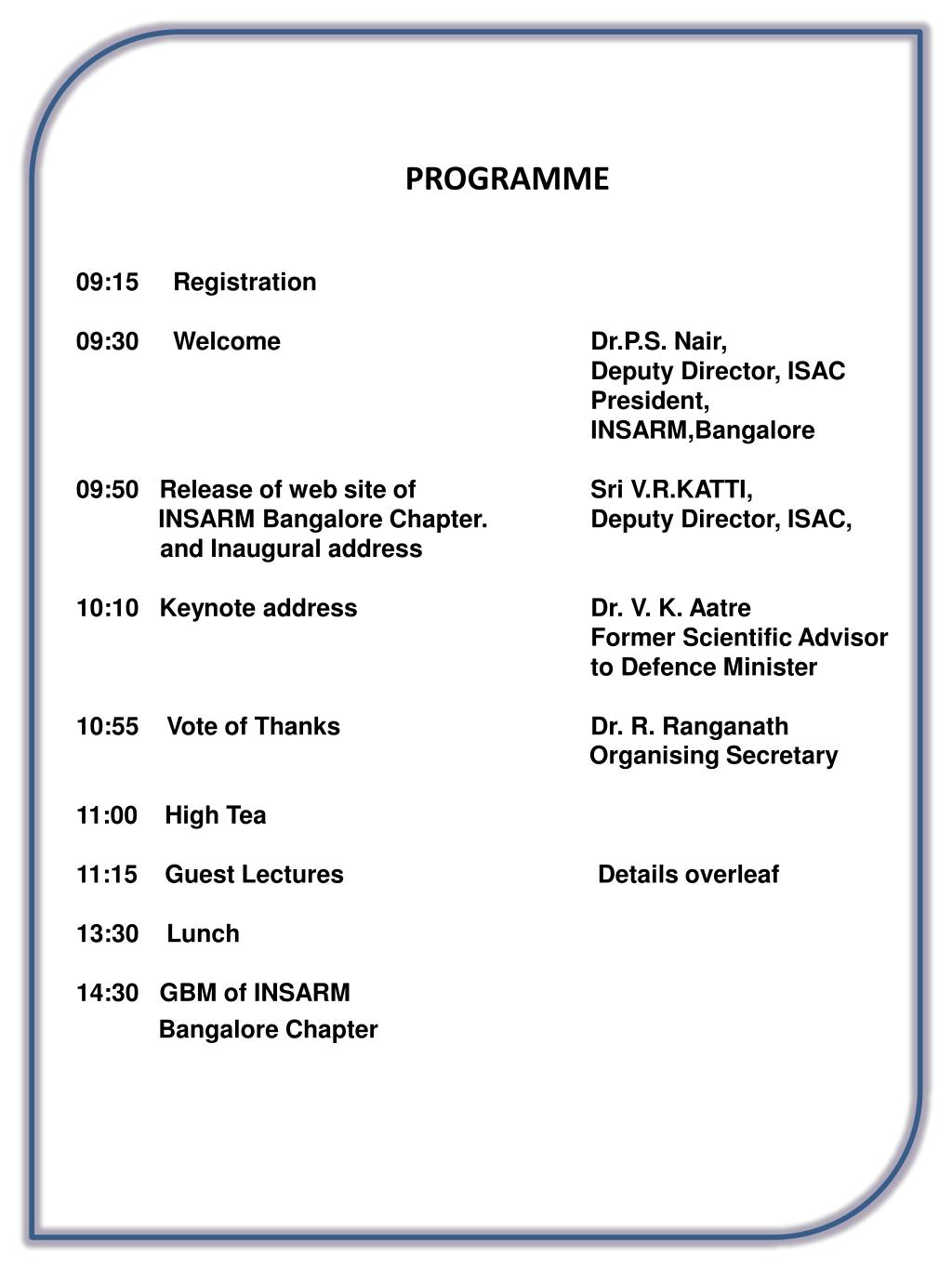 PPT - INDIAN NATIONAL SOCIETY FOR AEROSPACE AND RELATED MECHANISMS ...