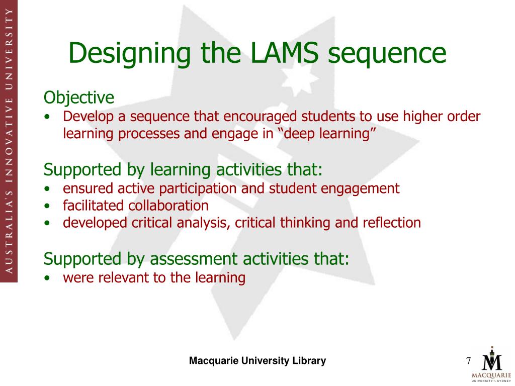 PPT - LAMS, e-learning & Information Literacy: possibilities ...