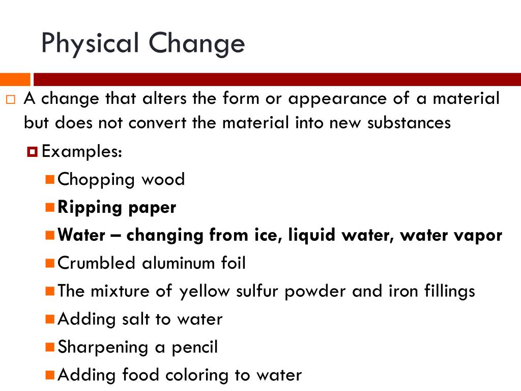 PPT - PERIODIC TABLE, CHEMICAL & PHYSICAL CHANGES, CHEMICAL REACTIONS ...
