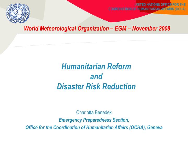 PPT - Humanitarian Reform and Disaster Risk Reduction PowerPoint ...