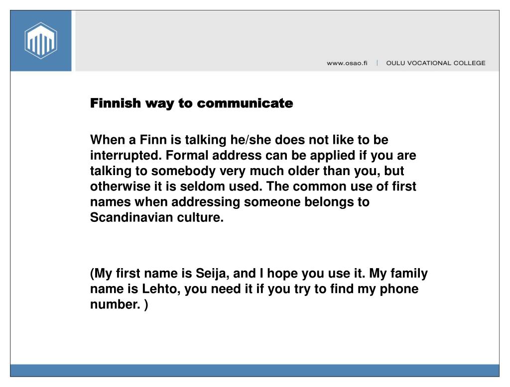 PPT - Few Tips from Finland and Finnish people PowerPoint Presentation ...